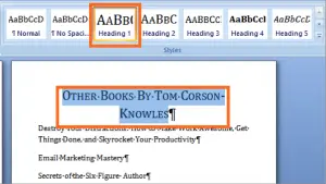 How to Format Your Book for Amazon Kindle Using Microsoft Word in Only ...